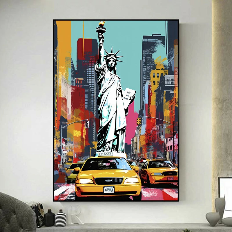 Tableau Taxi Jaune New York Le Monde Des Tableaux