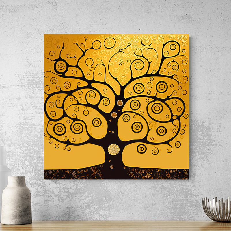 Yellow Tree of Life Painting – Le Monde Des Tableaux