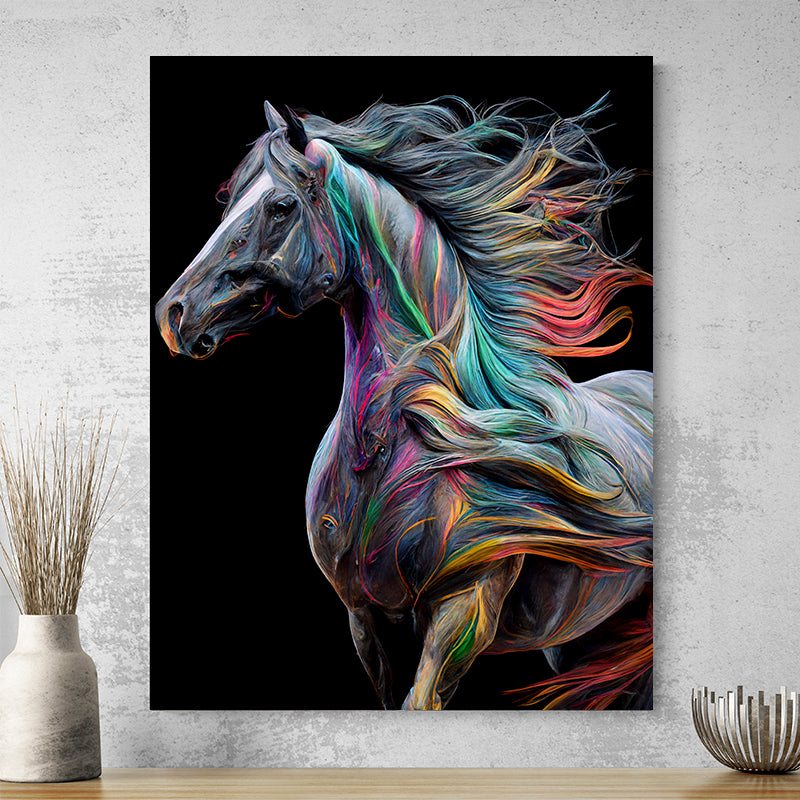 Tableau Cheval Multicolore – Le Monde Des Tableaux