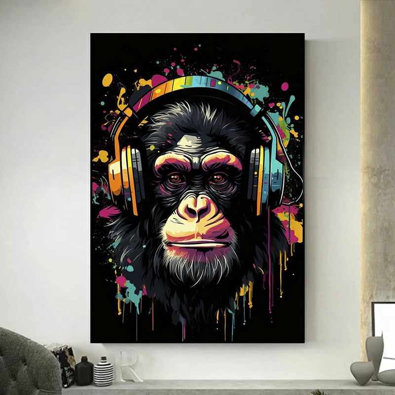 Tableau Singe Musique | Le Monde Des Tableaux