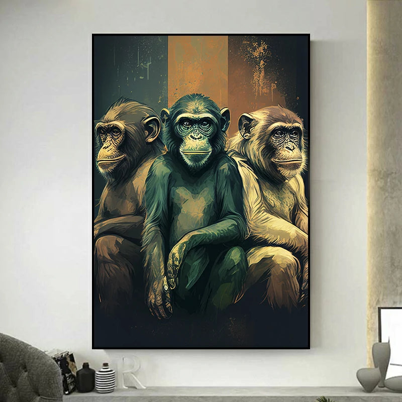 Tableau Singe De La Sagesse | Le Monde Des Tableaux