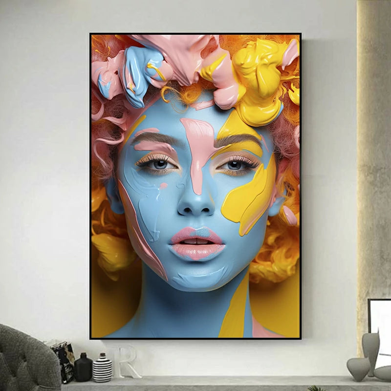 Tableau Visage Coloré | Le Monde Des Tableaux